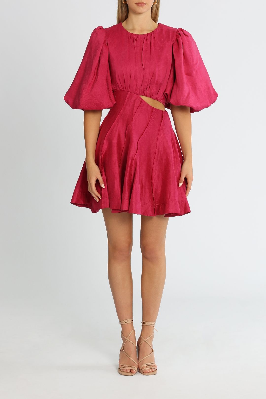 Hire Admiration Asymmetric Mini Dress in Fuchsia | AJE | GlamCorner