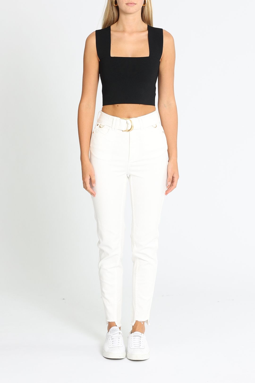 Hire Bianca Denim Belted Jean | AJE | GlamCorner