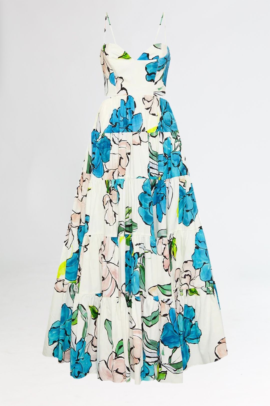 Hire Botanical Tiered Maxi Dress | AJEAJE | GlamCorner