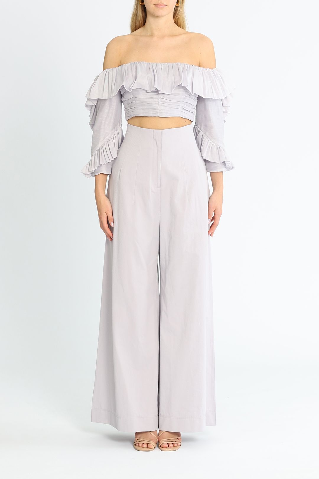 Hire Elle Top and Corset Pant Set in Lilac | Alemais | GlamCorner