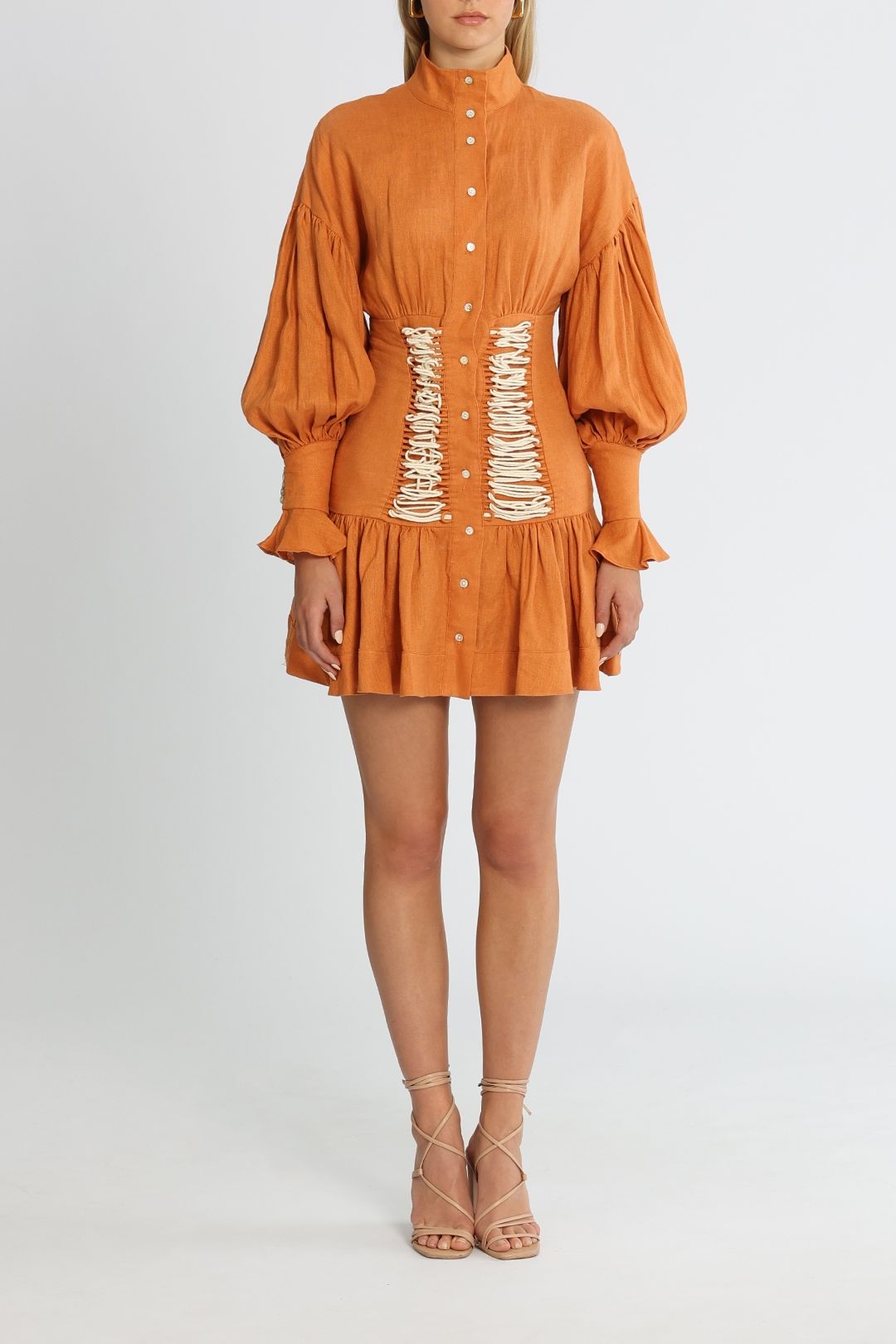 Super Eight Lantern Mini Dress | Zimmermann | GlamCorner