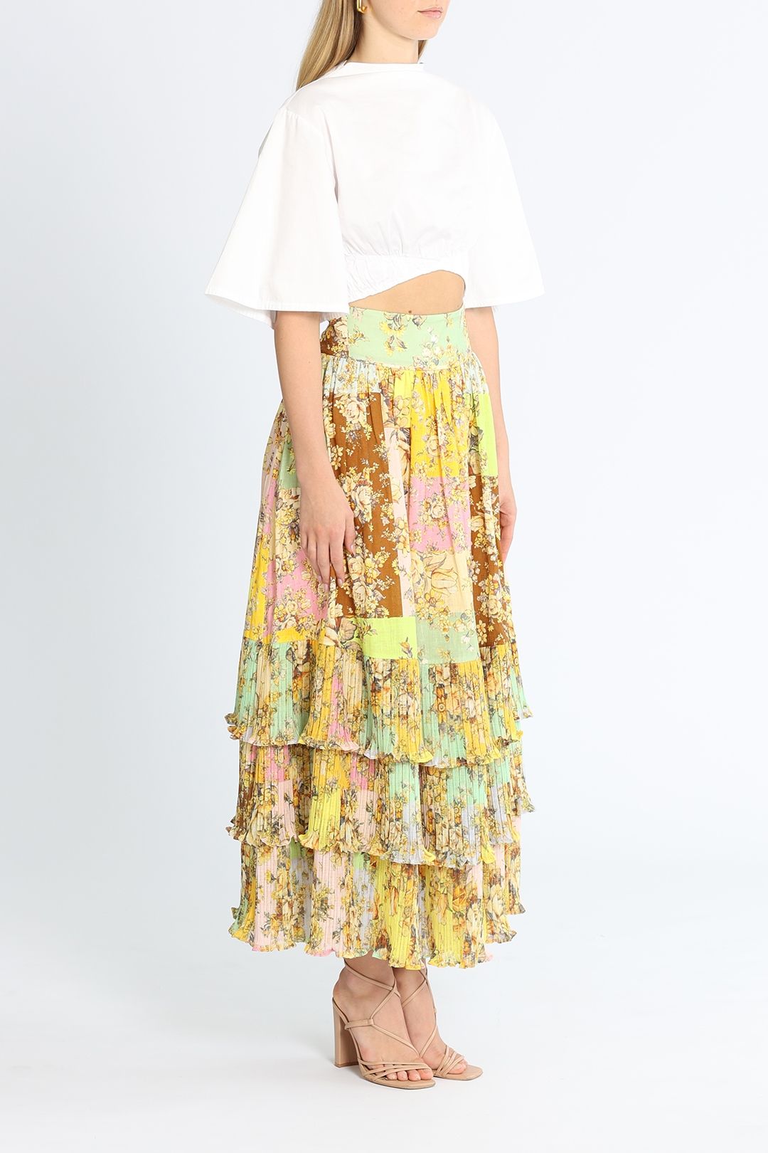 Hire Matilde Pleat Midi Skirt | Alemais | GlamCorner