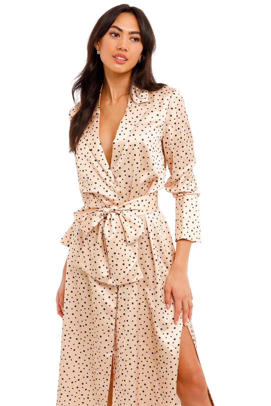 Hire Amara Dress in Cream Black Polka | Significant Other | GlamCorner