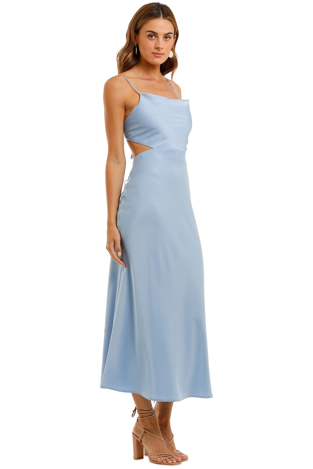 Hire Raquel Baby Blue Midi Dress | Bec and Bridge | GlamCorner