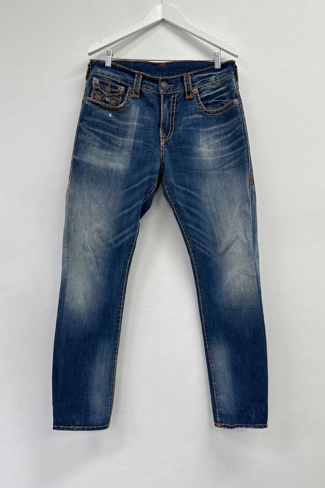 Buy Blue Ricky Relaxed Fit Jeans | True Religion | GlamCorner