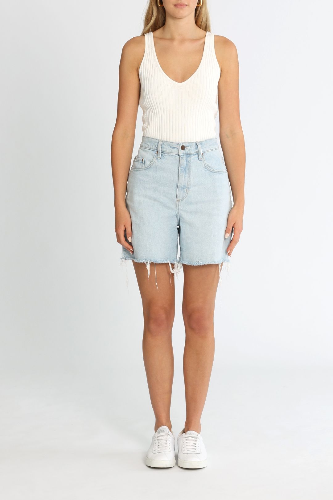 Hire Iconic Rib Cami Top in Bright White | Calvin Klein | GlamCorner