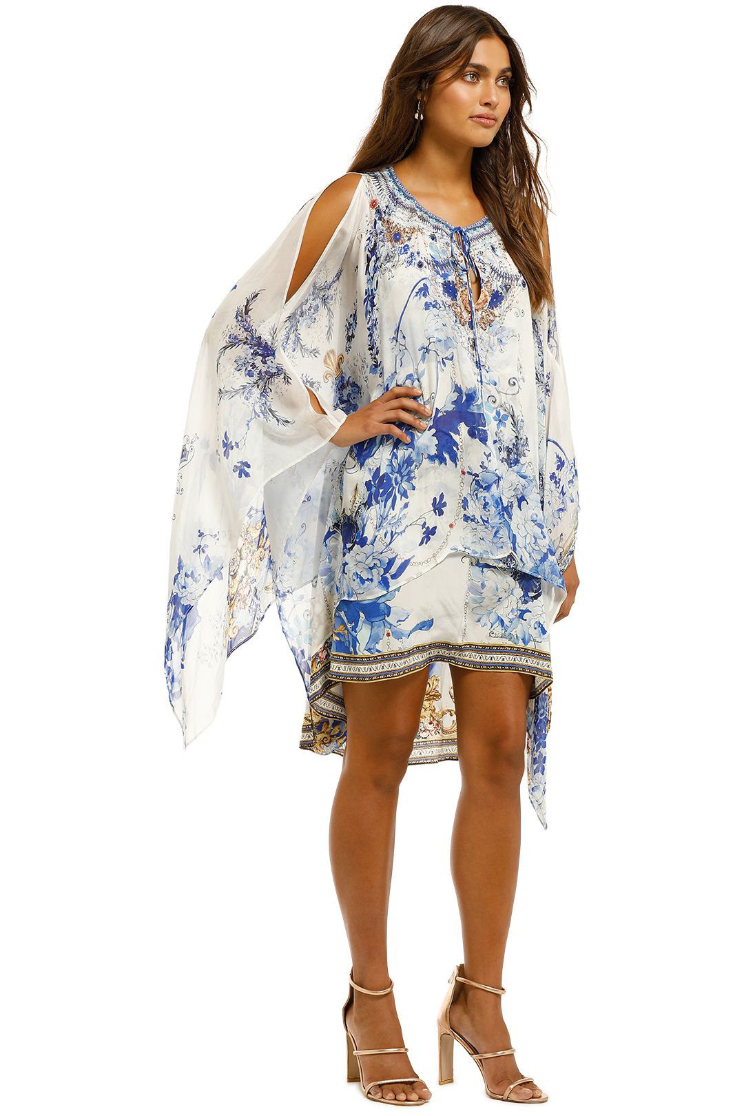 Sheer Layered Dress with Split by Camilla for Hire | GlamCorner