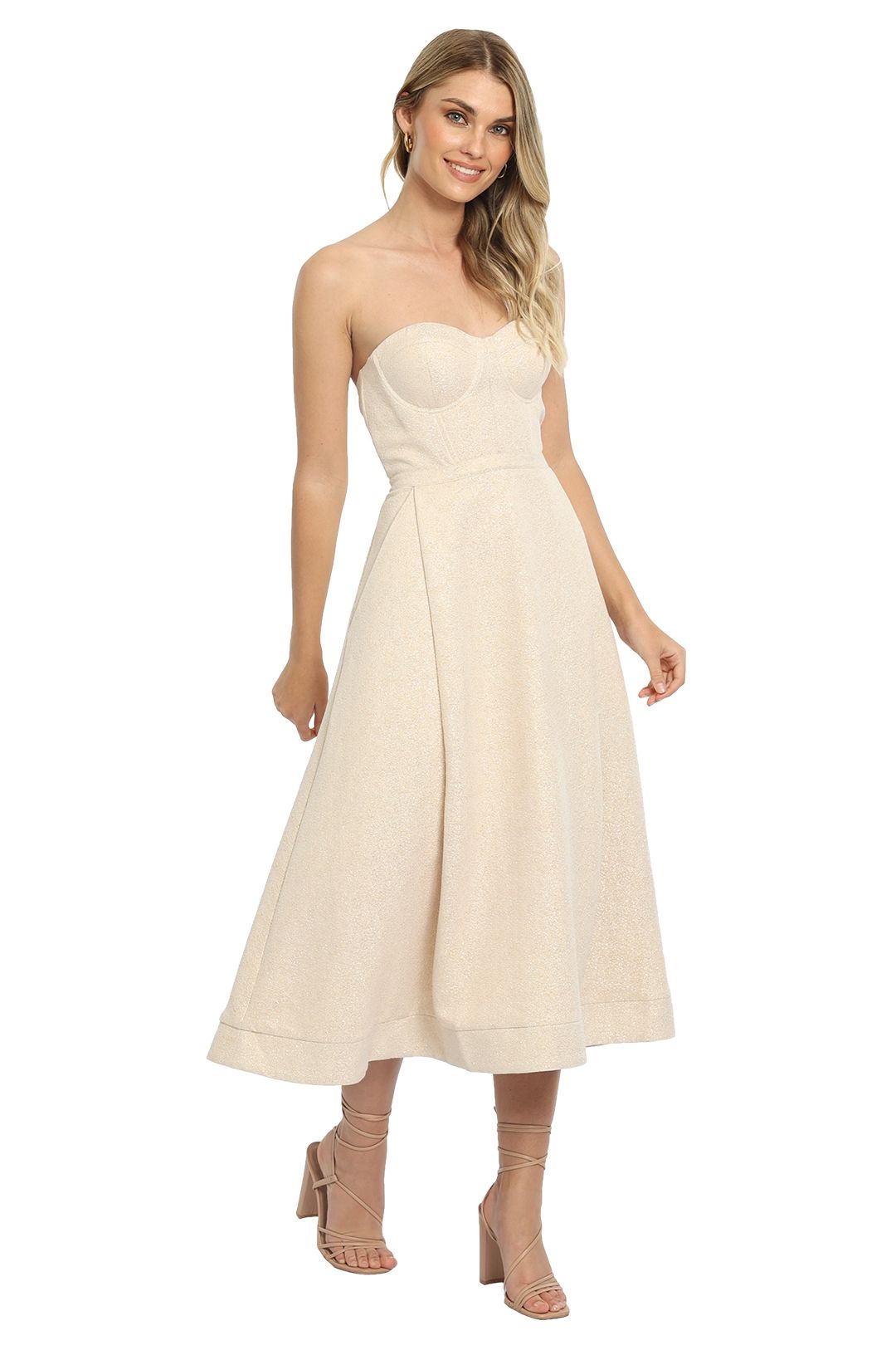 Hire Bustier Pleated Midi | Elle Zeitoune | GlamCorner