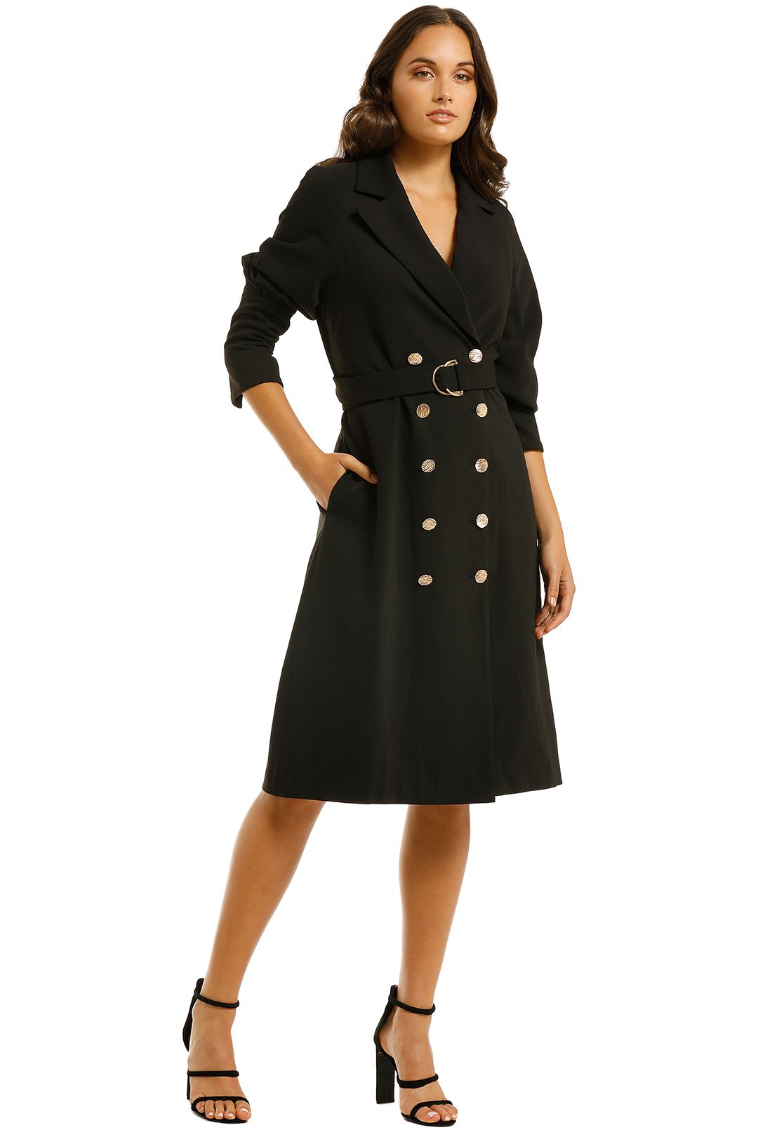 Lolite Trench in Black by Elliatt to Buy | GlamCorner