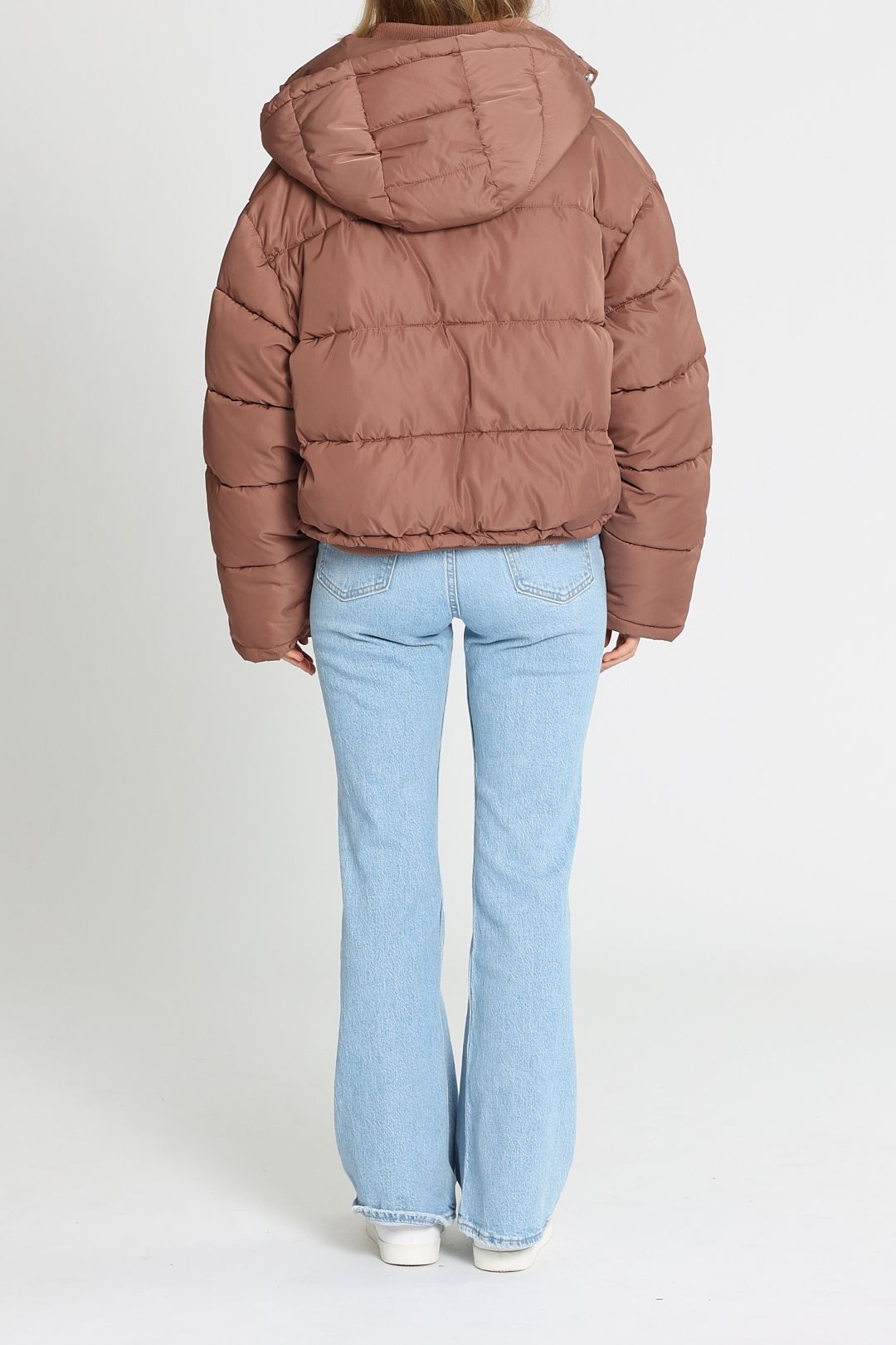 Hire Isla Cropped Puffer Jacket in Coco | Ena Pelly | GlamCorner