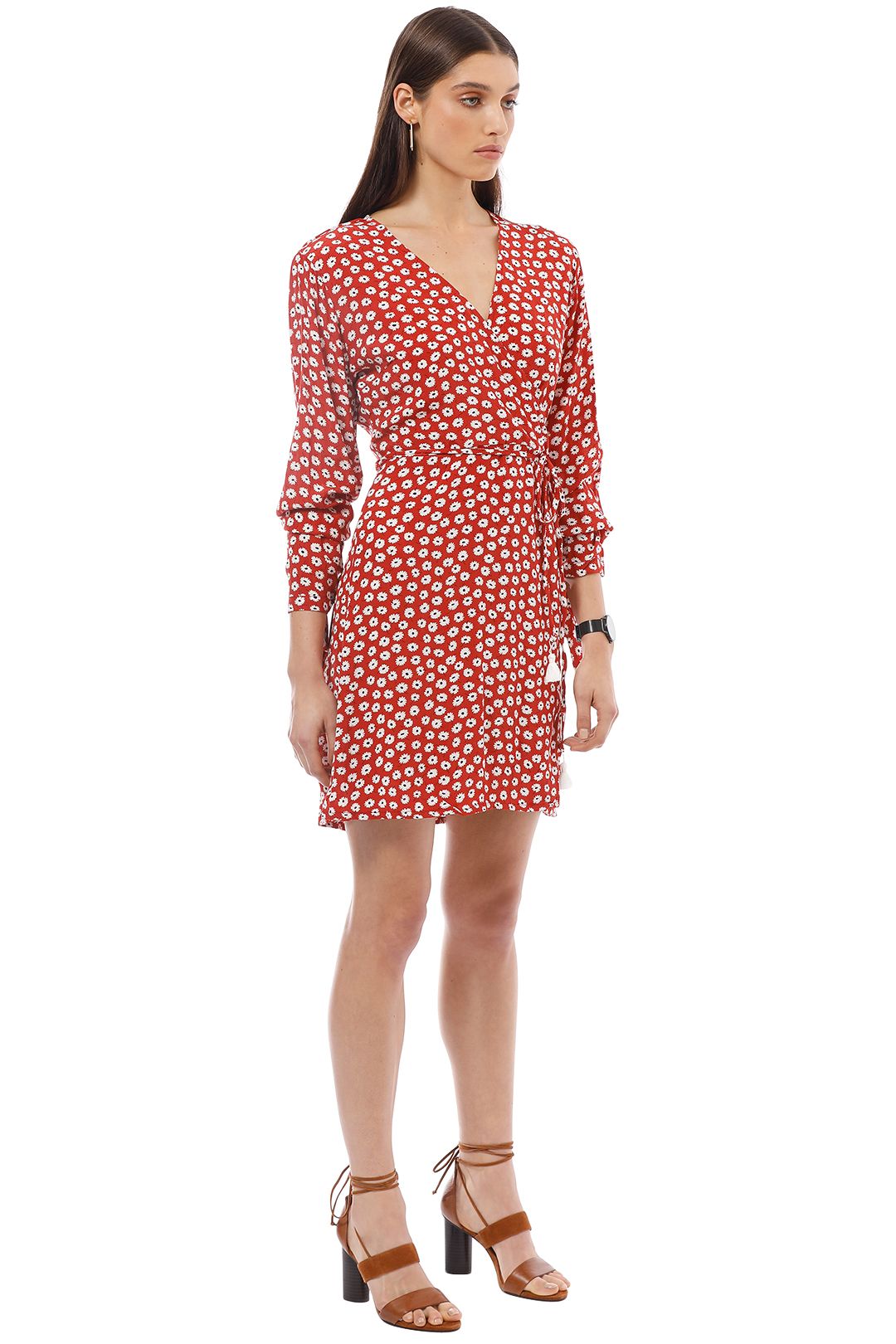 Poppy Dress In Red By Faithfull The Brand For Rent