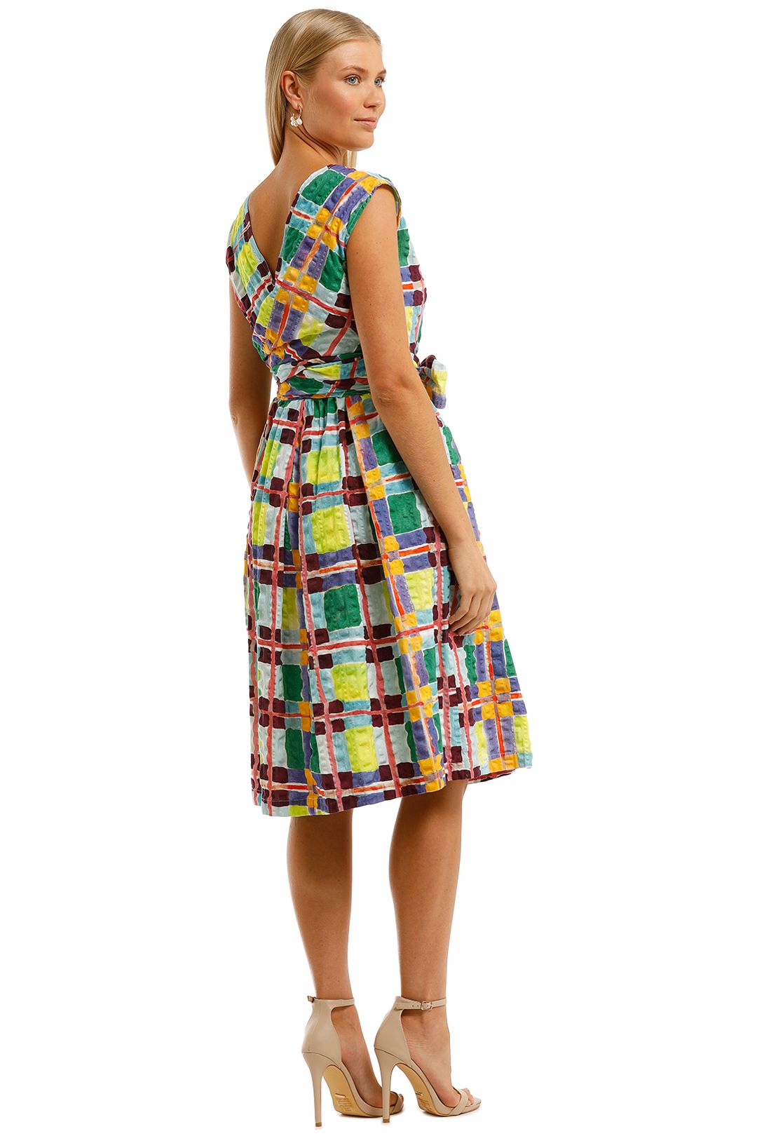 Acid Check Wrap Dress by Gorman for Hire | GlamCorner
