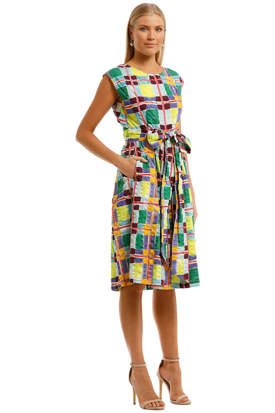 Acid Check Wrap Dress by Gorman for Hire | GlamCorner