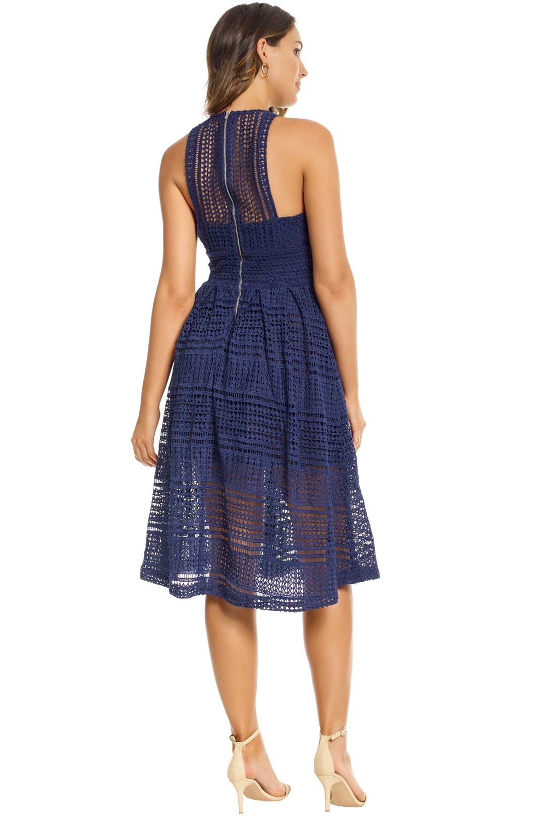 Allure Floaty Dress in Navy by Grace & Hart for Rent