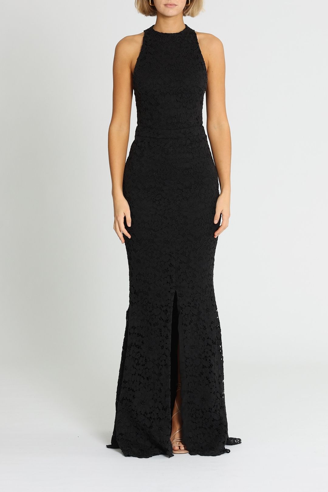 Espresso Gown in Black by Grace & Hart for Rent | GlamCorner