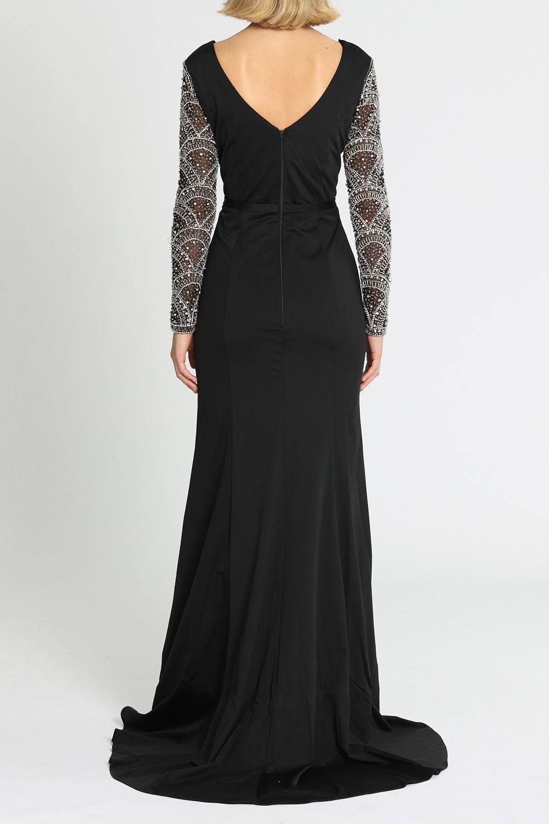 Elizabeth Gown in Black by Jadore for Rent | GlamCorner