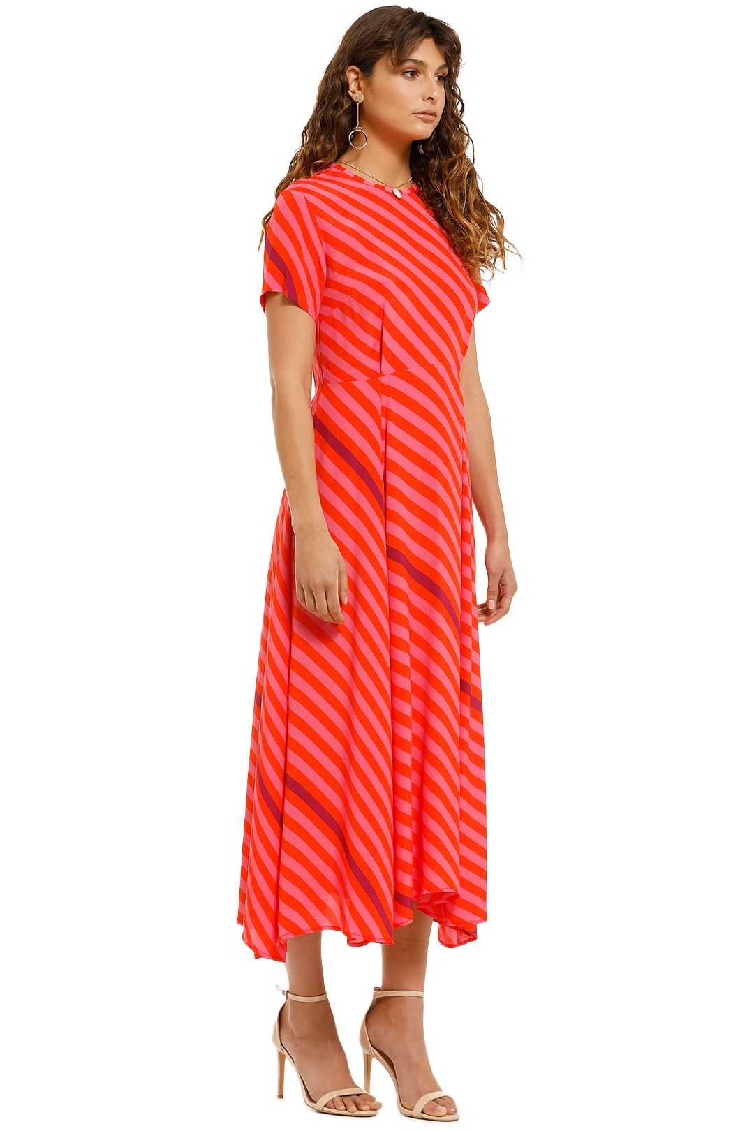 Nan Dress - Poppy Pink by Kate Sylvester for Hire | GlamCorner