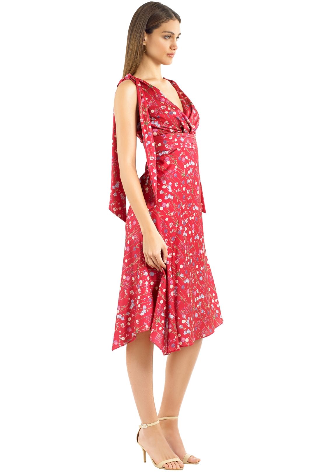 Hold Back Dress in Scarlet Floral by Keepsake the Label for Rent