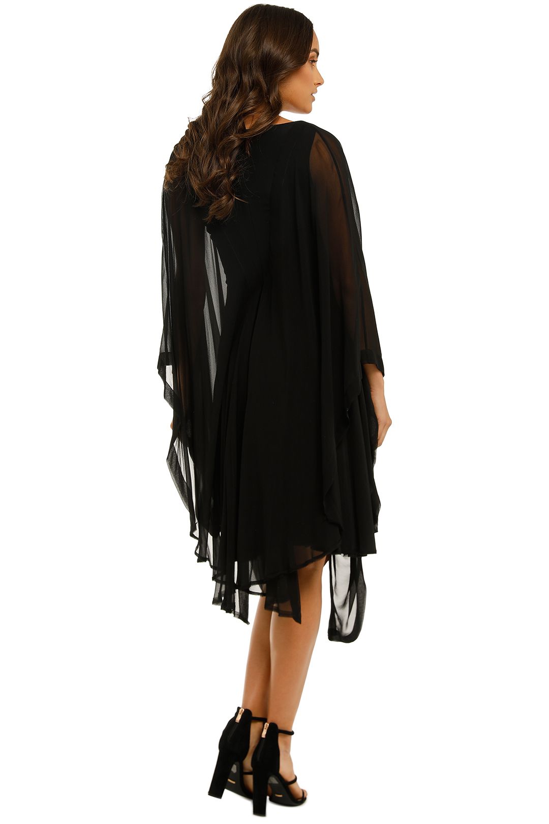 The Fellowship Cape Drape in Black by KITX for Hire | GlamCorner