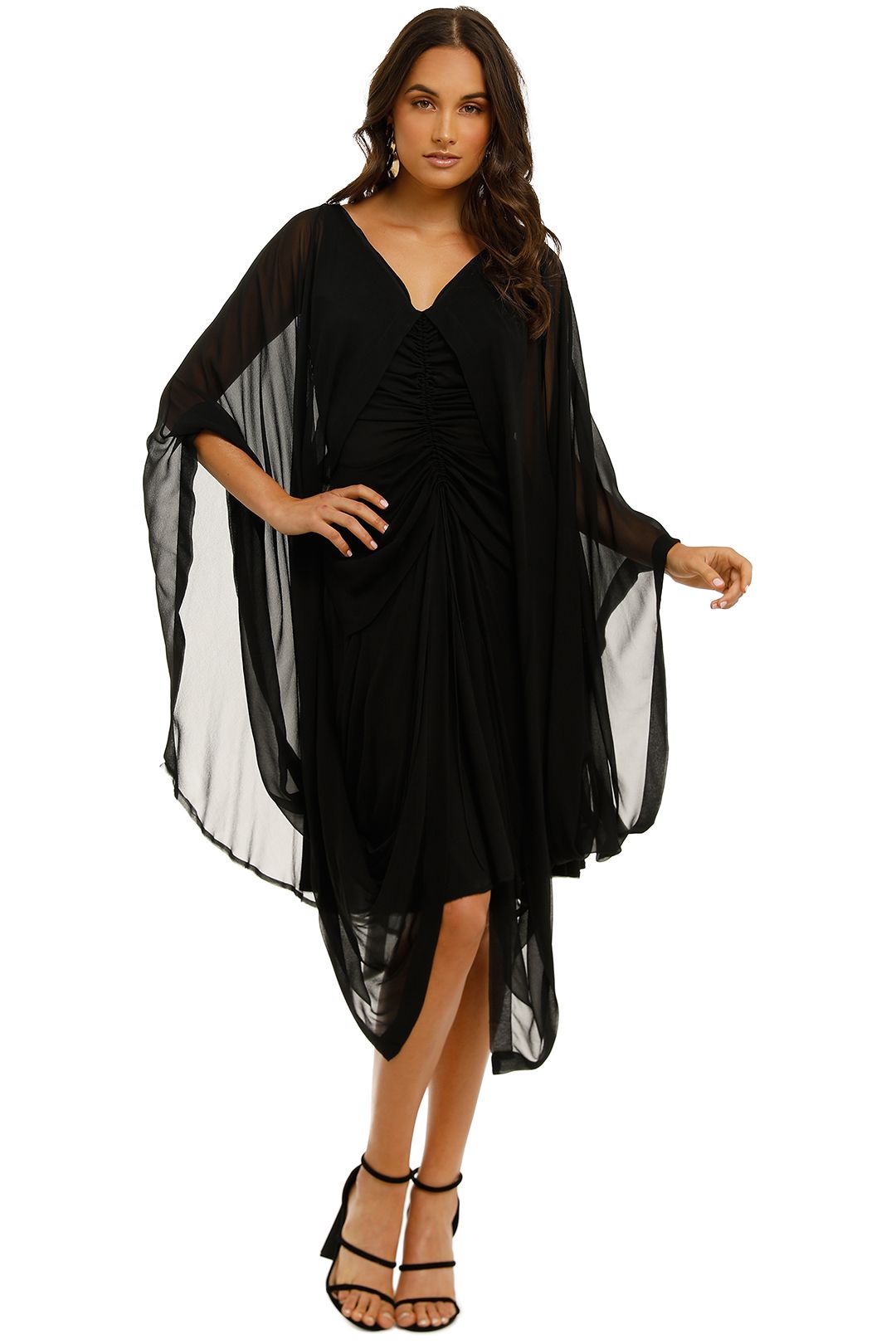 The Fellowship Cape Drape in Black by KITX for Hire | GlamCorner