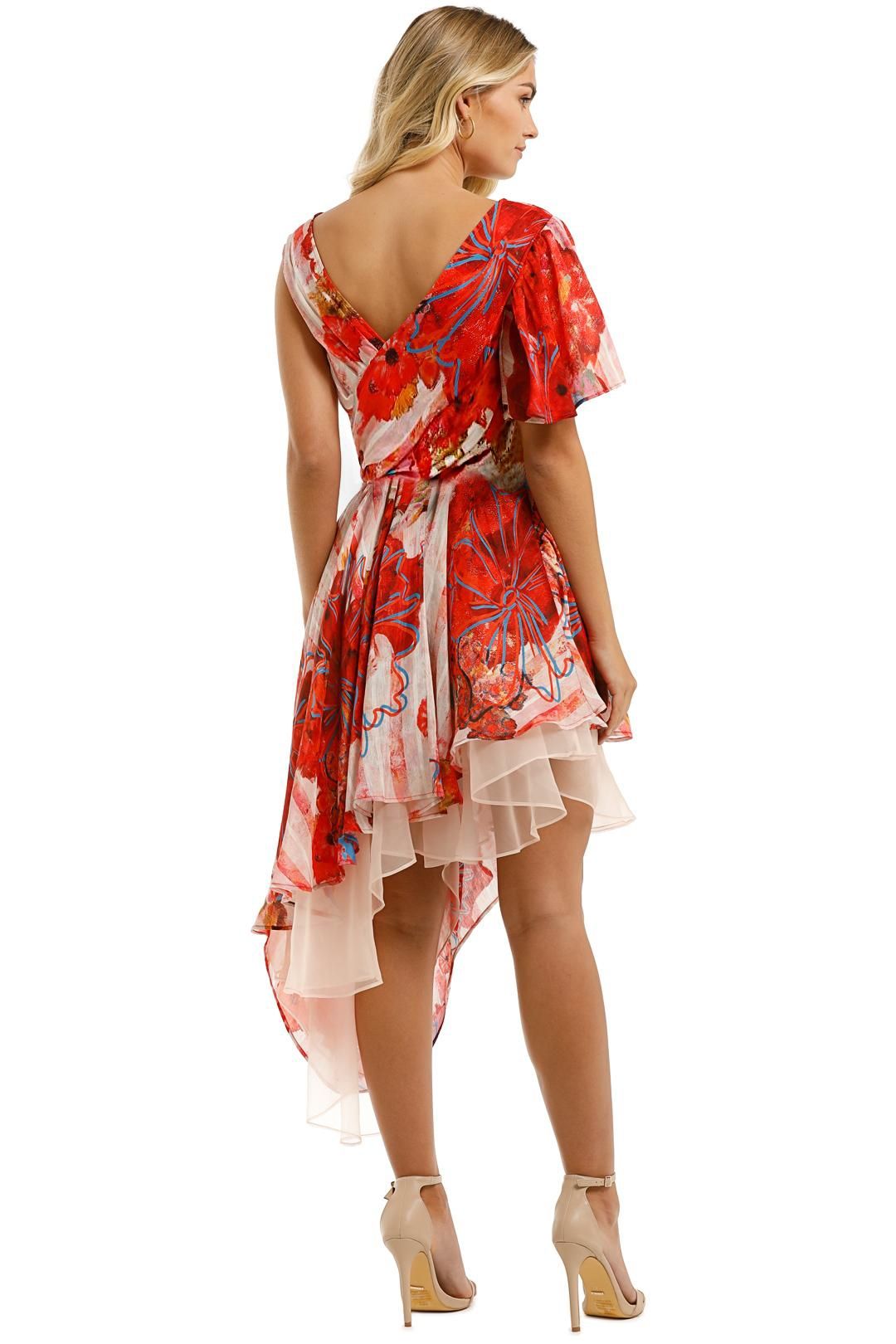 Blossom Silk Linen Dress by LEO LIN for Hire | GlamCorner