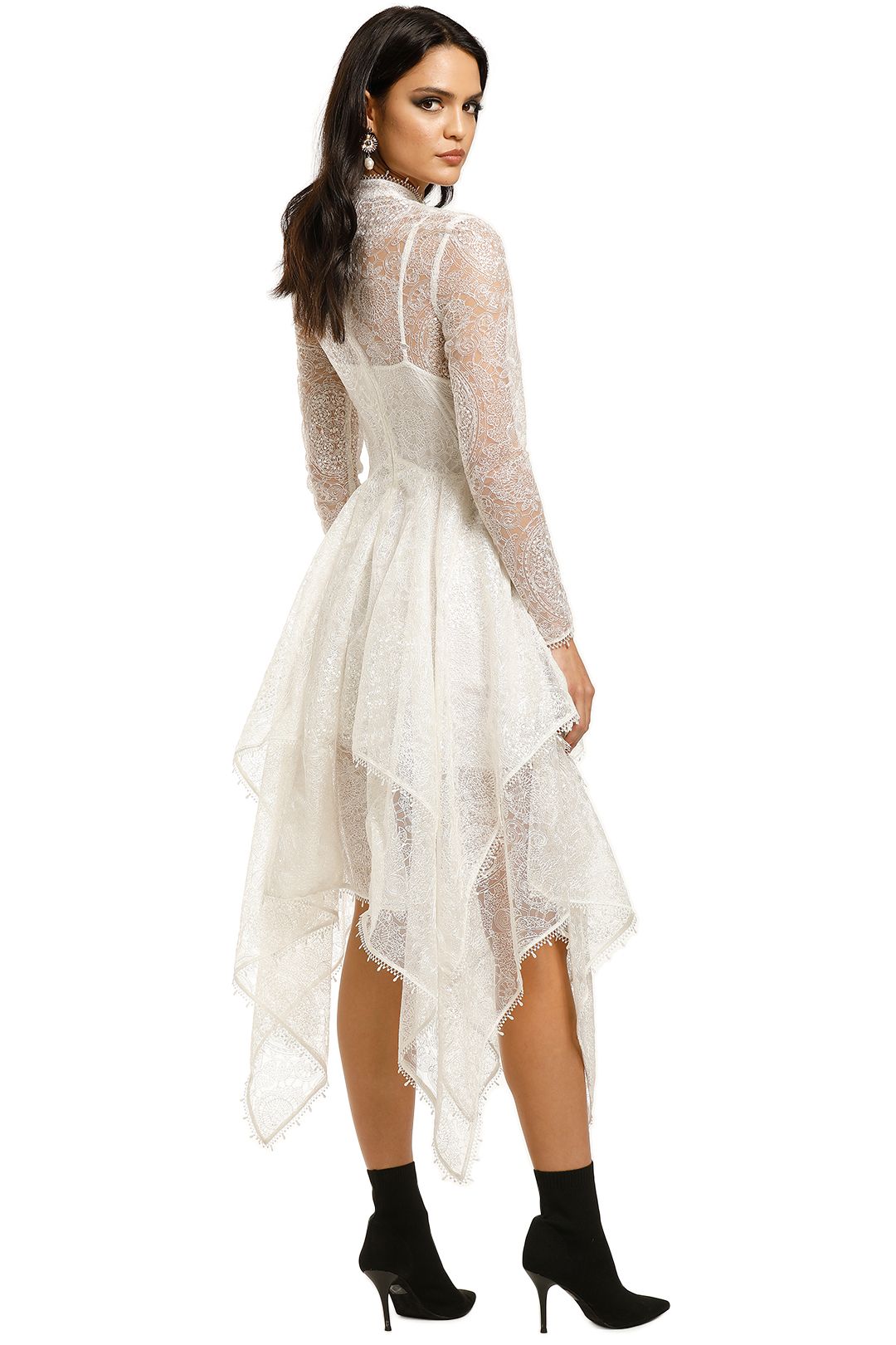 Serenity Lace Handkerchief Dress | LEO LIN | GlamCorner