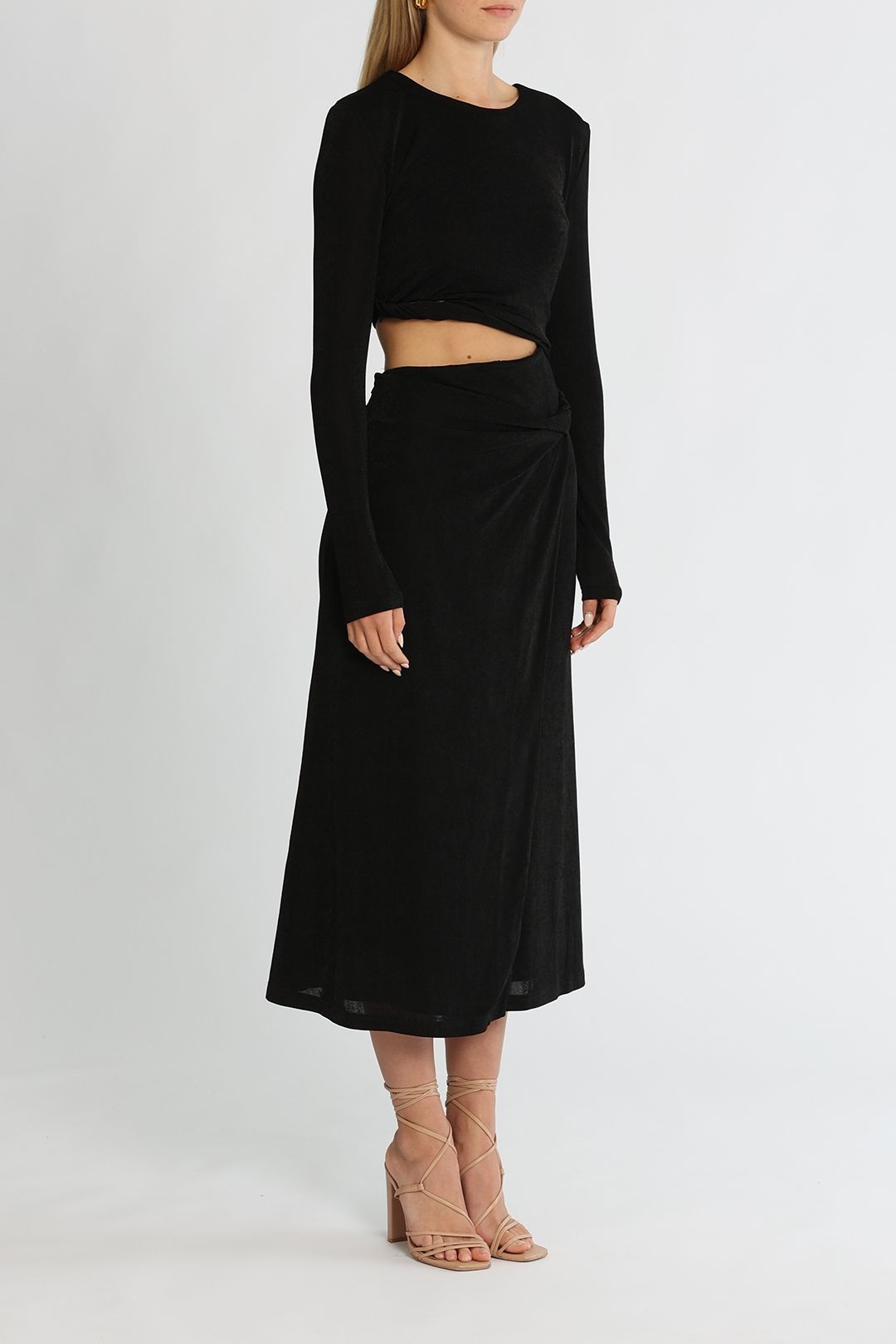 Hire Arma Dress in Black | Misha | GlamCorner