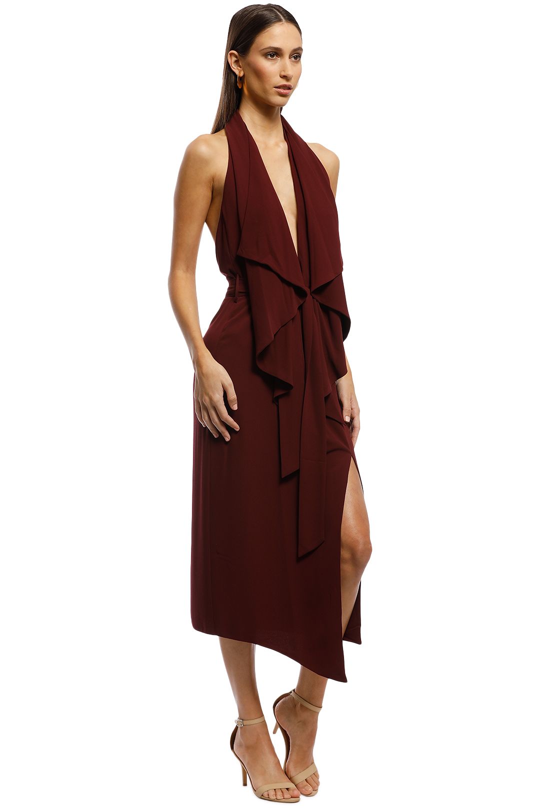 Lorena Dress in Plum by Misha Collection for Hire
