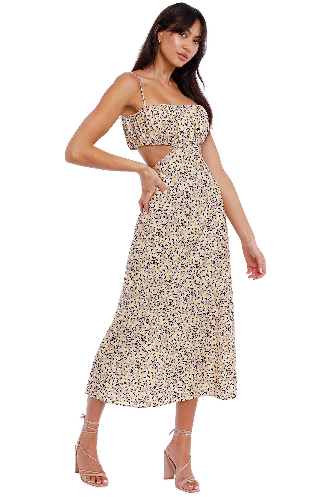 Hire Dina Dress in Ditzy Floral | Misha | GlamCorner