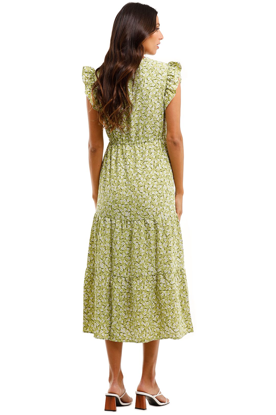 Ruffled Sleeve Dress | MNG | GlamCorner