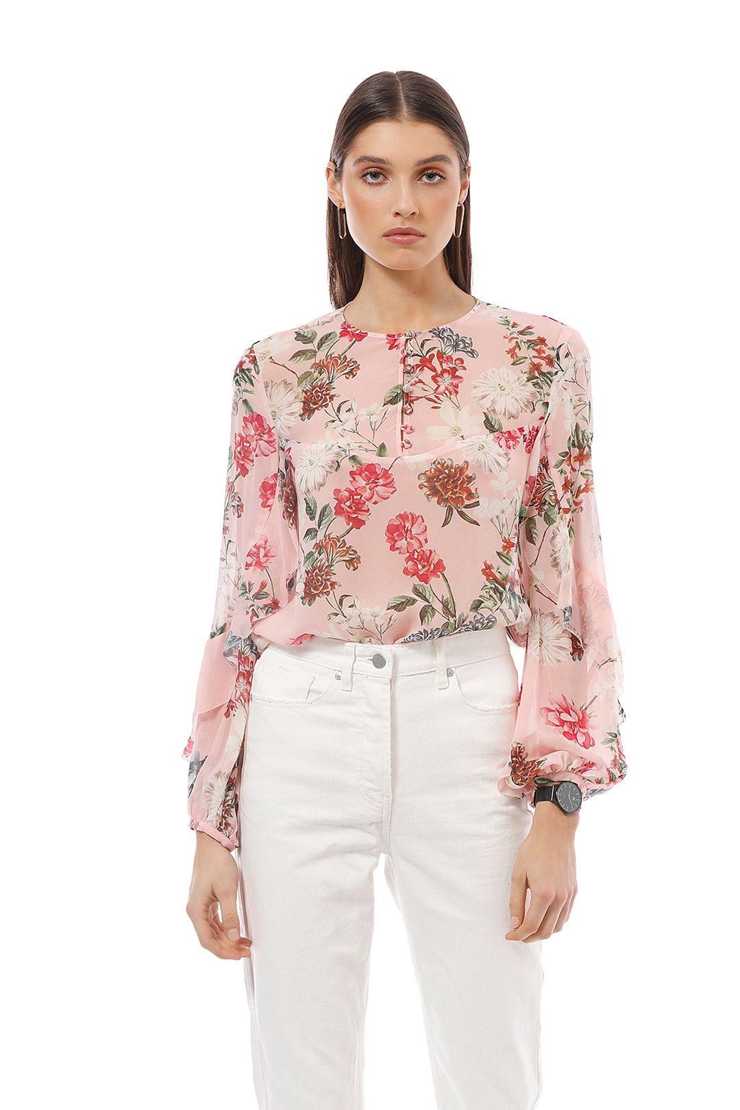 Lilac Floral Yoke Blouse by Nicholas for Rent