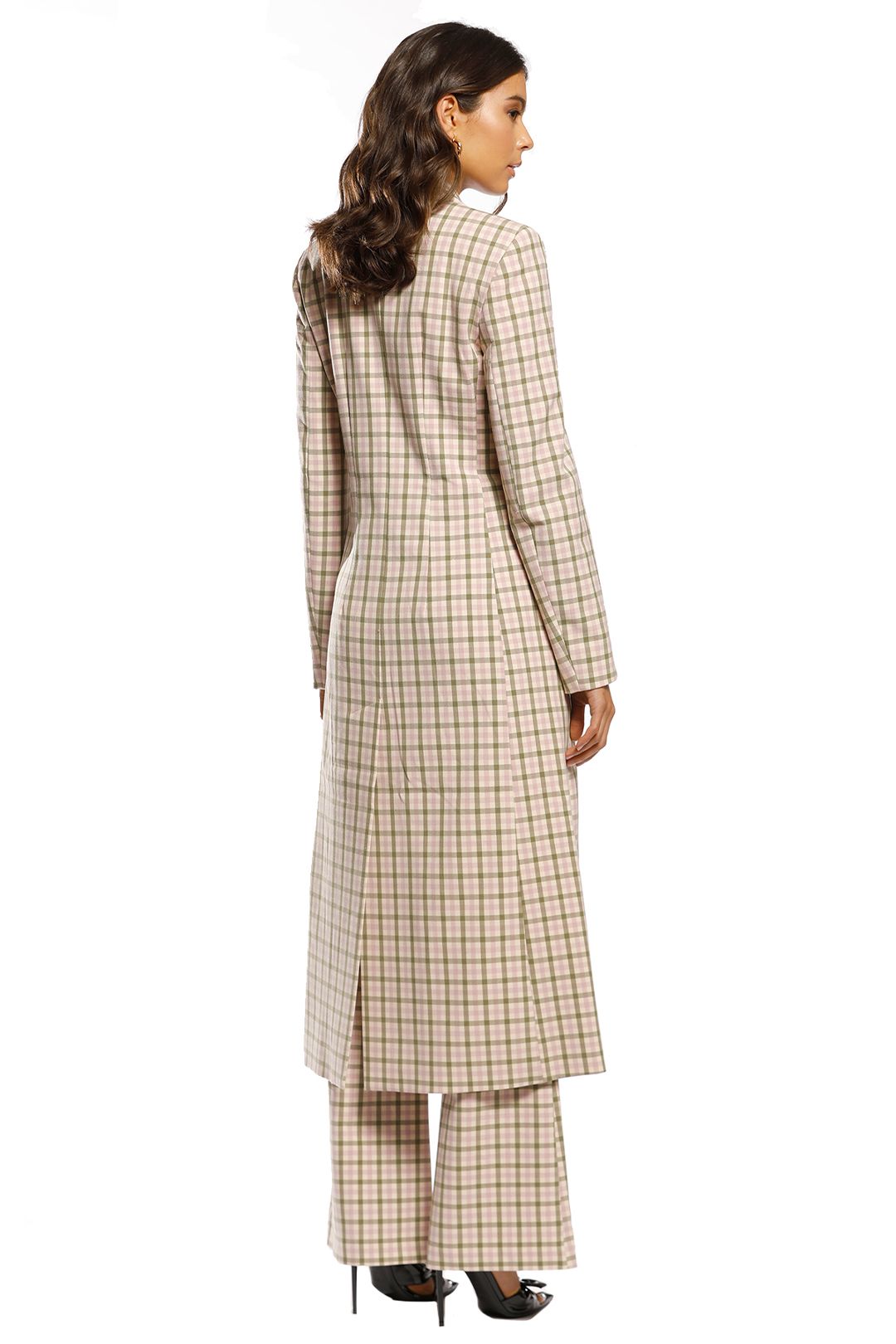 Checker Coat in Fawn by Pasduchas to Buy | GlamCorner