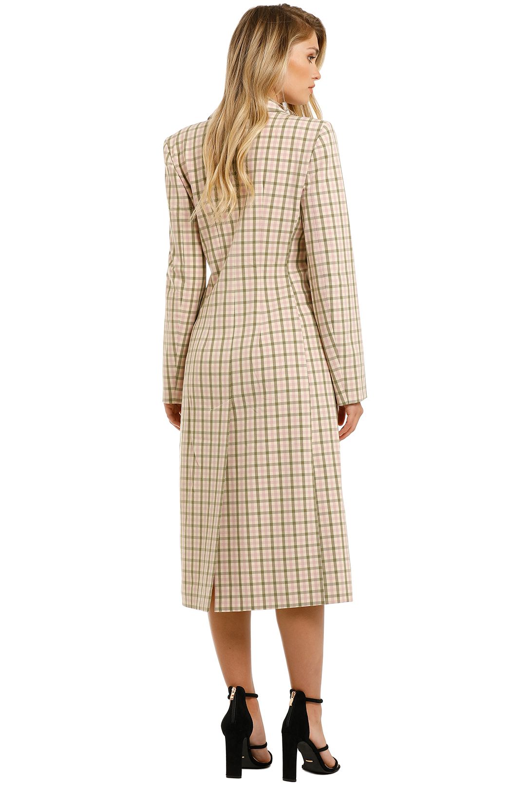 Checker Coat in Fawn by Pasduchas for Rent | GlamCorner