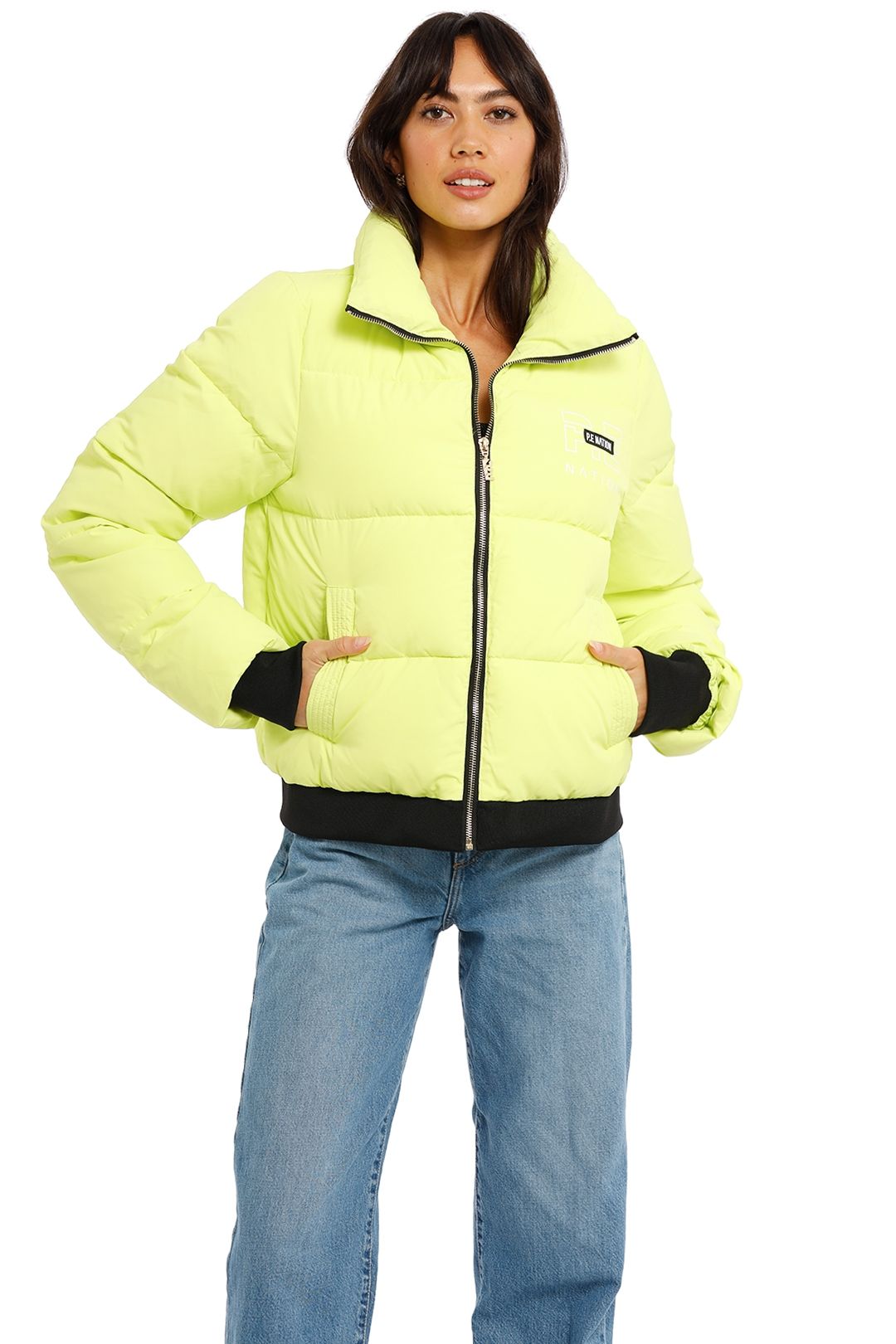 Hire Ramp Run Jacket in Yellow | PE Nation | GlamCorner