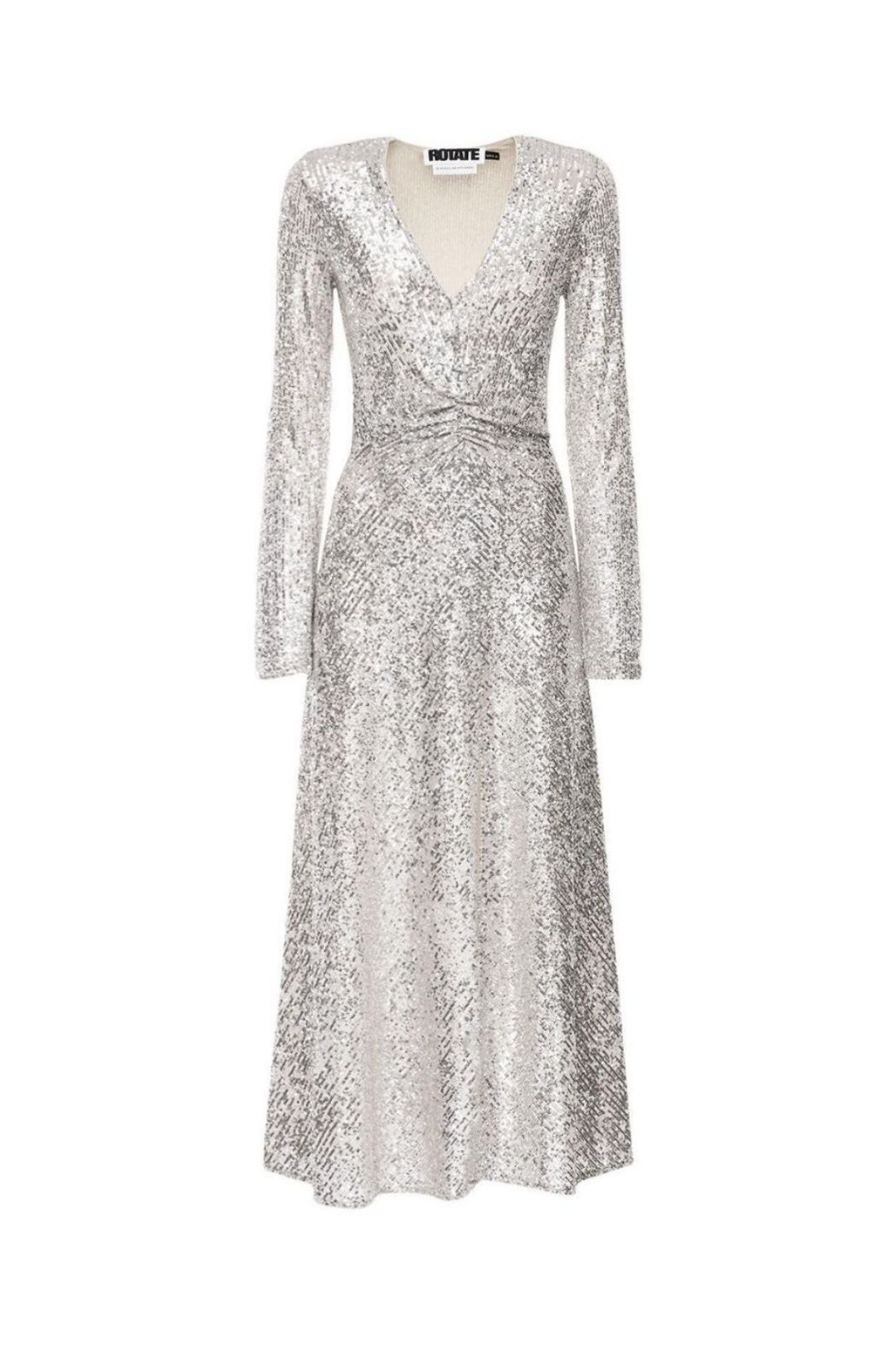 Hire Sierra Dress in Silver | Rotate By Birger Christensen | GlamCorner