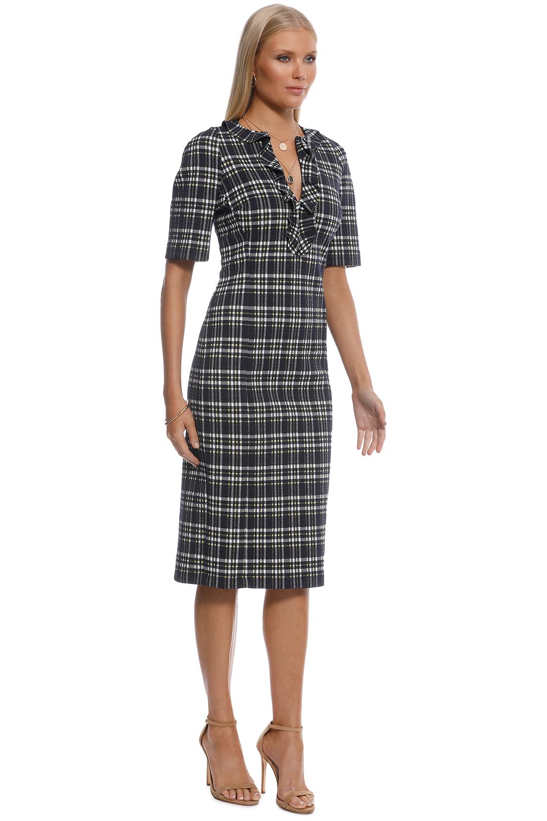 Plaid Ruffle Dress by Scanlan Theodore for Rent