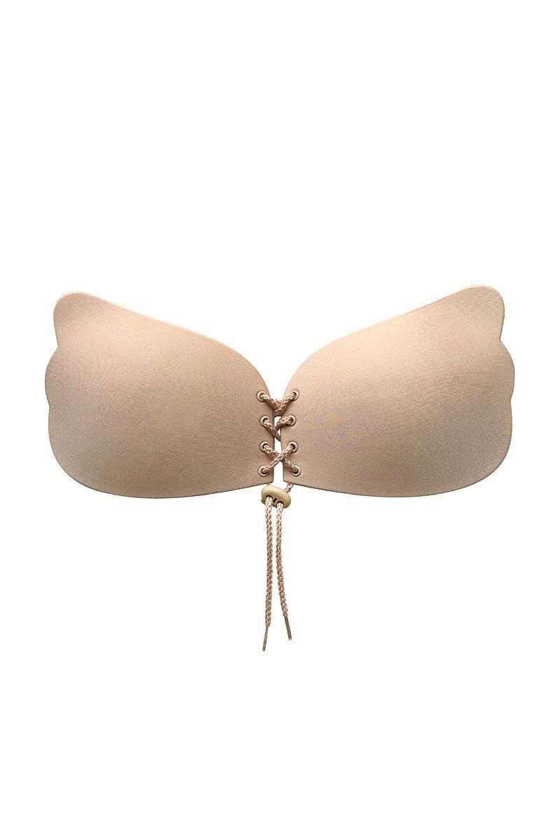 Lace Up Bra - Nude | Secret Weapons | GlamCorner