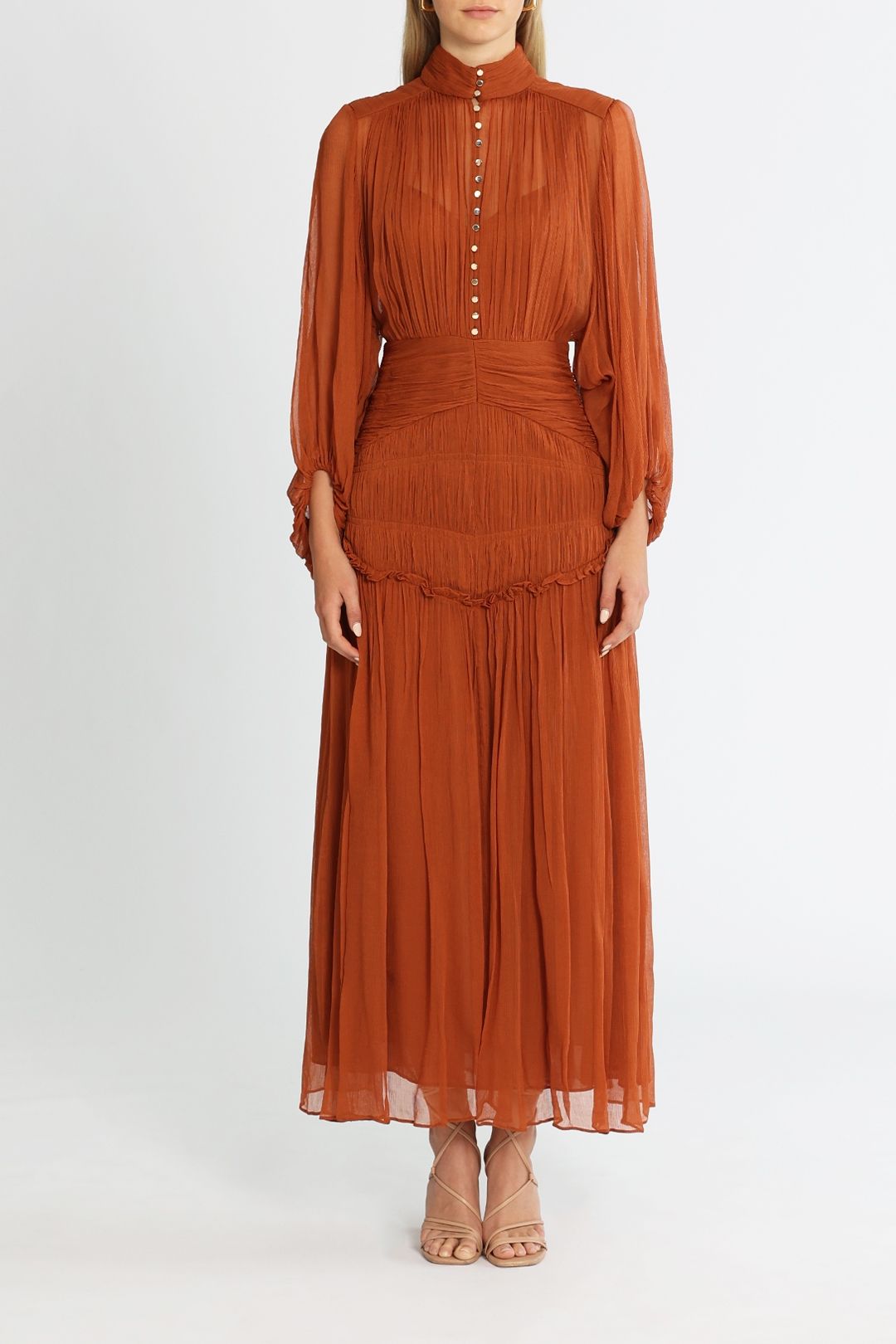 Symm Midi Dress by Self Portrait for Rent | GlamCorner