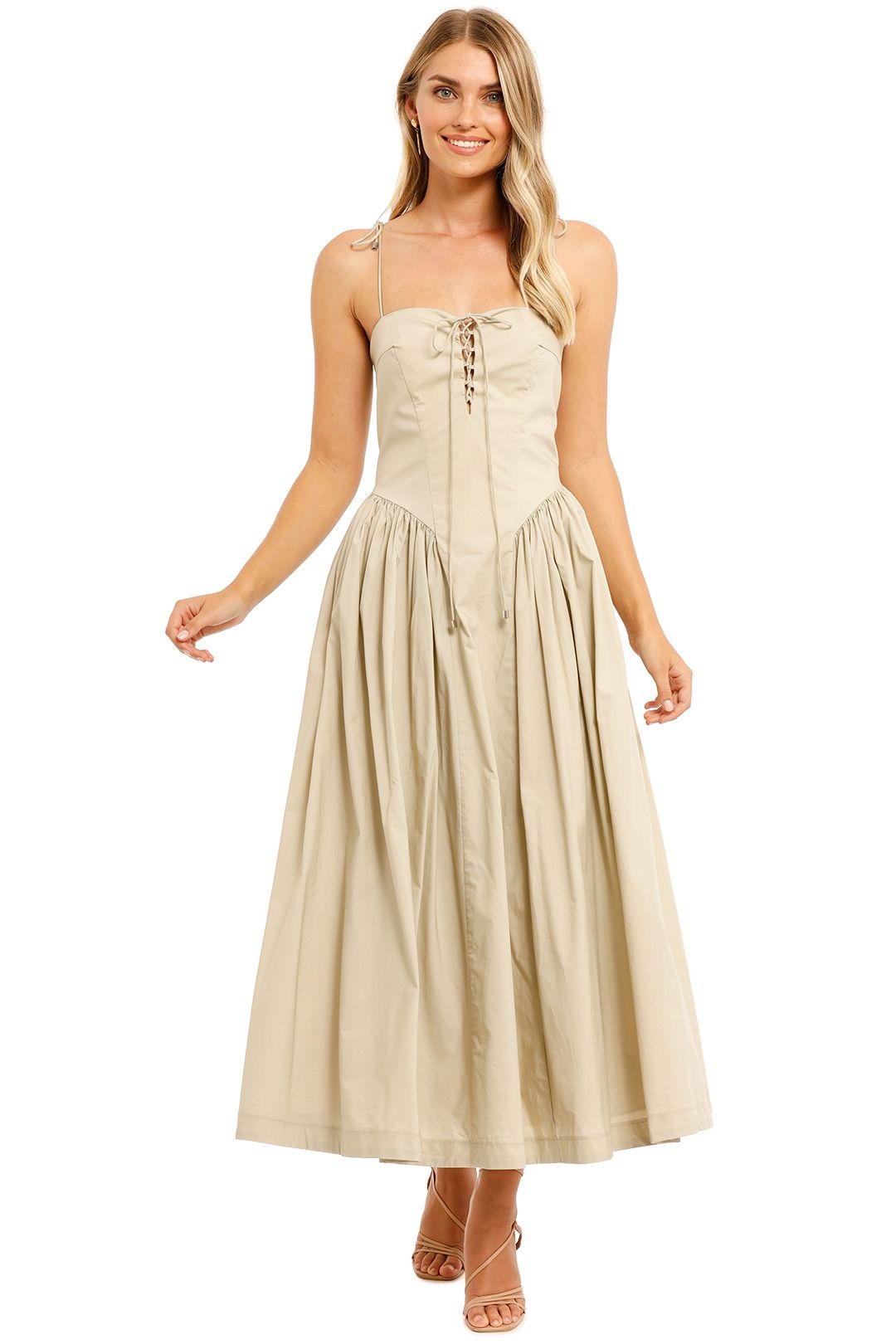 Beige Designer Dresses for Hire | GlamCorner