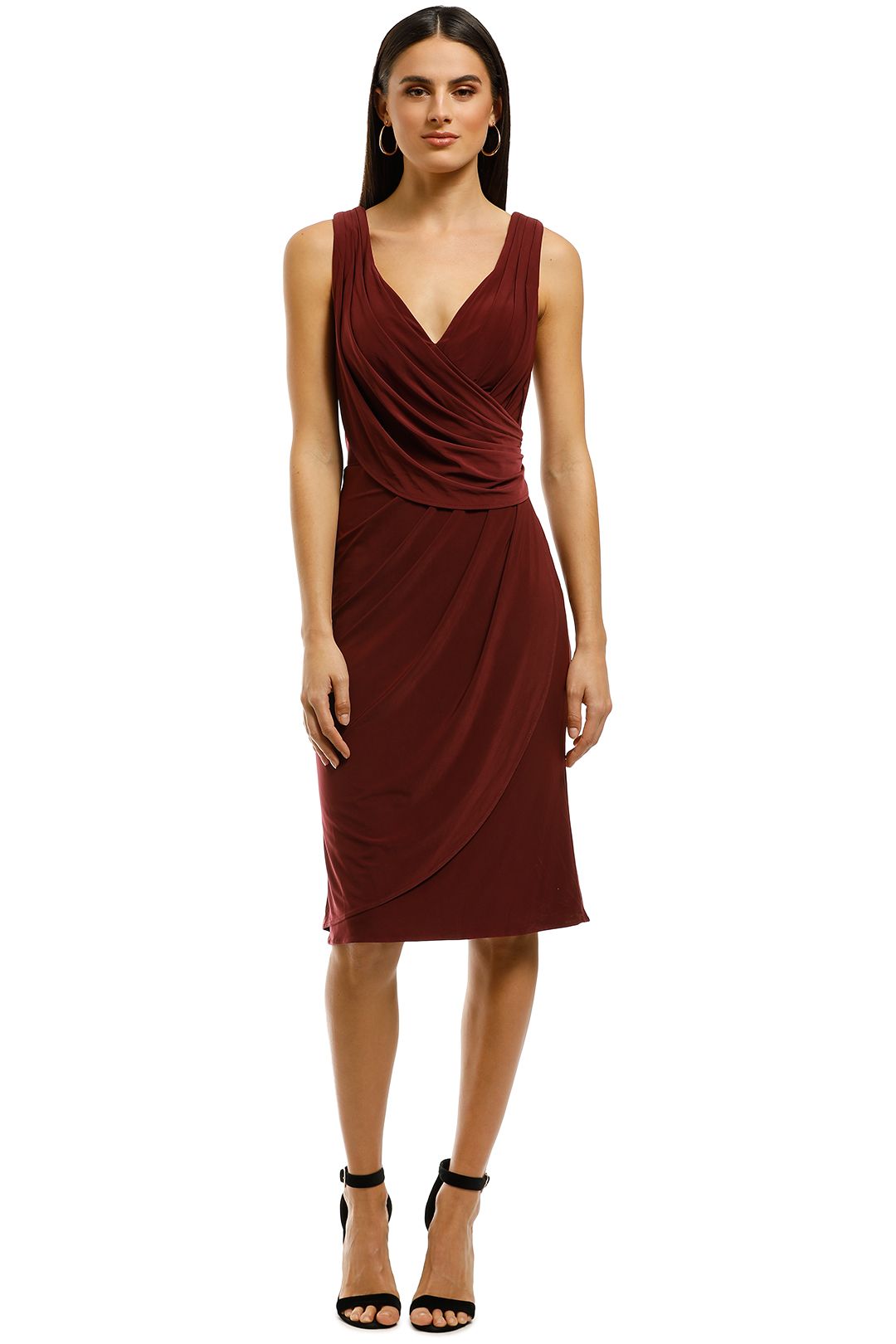 Delta Dress in Wine by Tania Olsen for Hire | GlamCorner