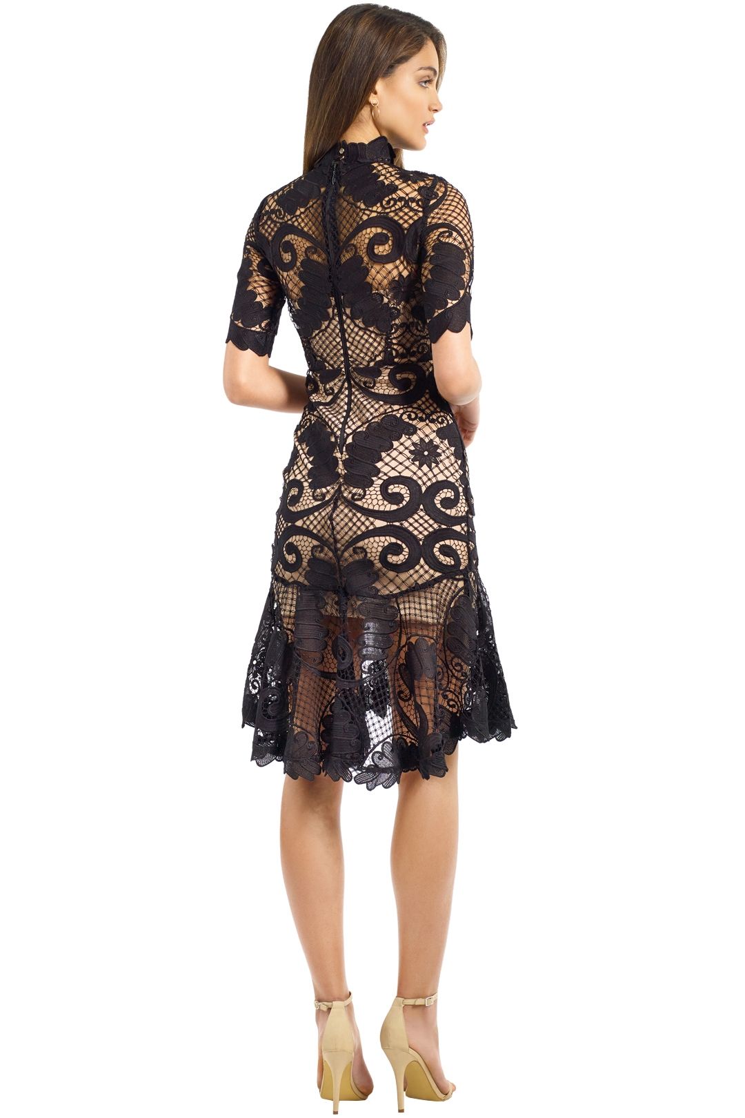 Babylon Lace Dress in Black by Thurley for Hire