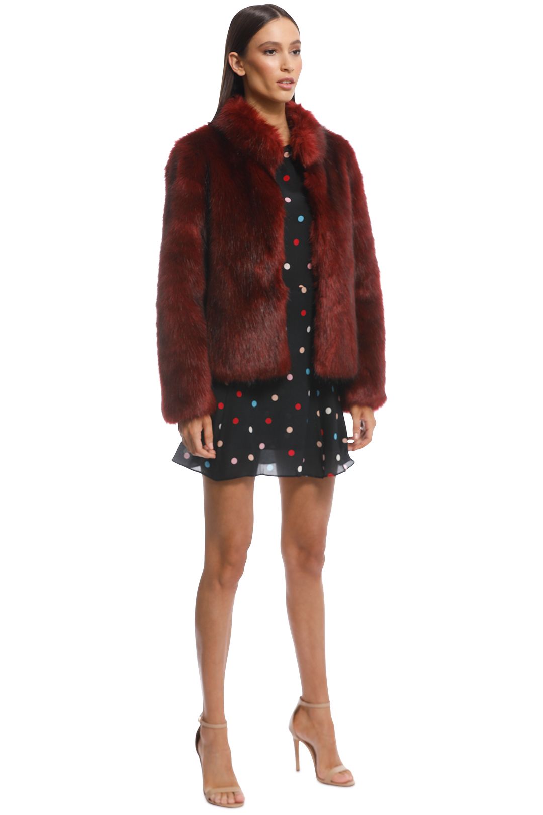 Fur Delish Jacket in Lush Rust by Unreal Fur for Rent | GlamCorner
