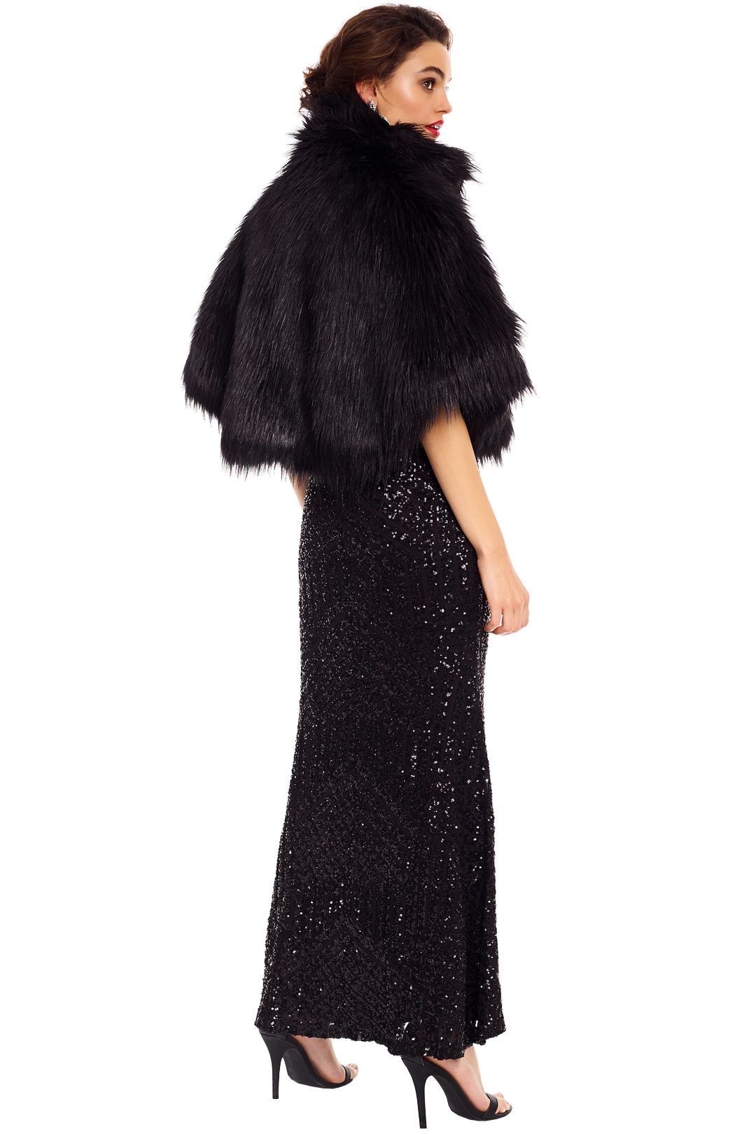 Nord Cape in Black by Unreal Fur for Hire | GlamCorner